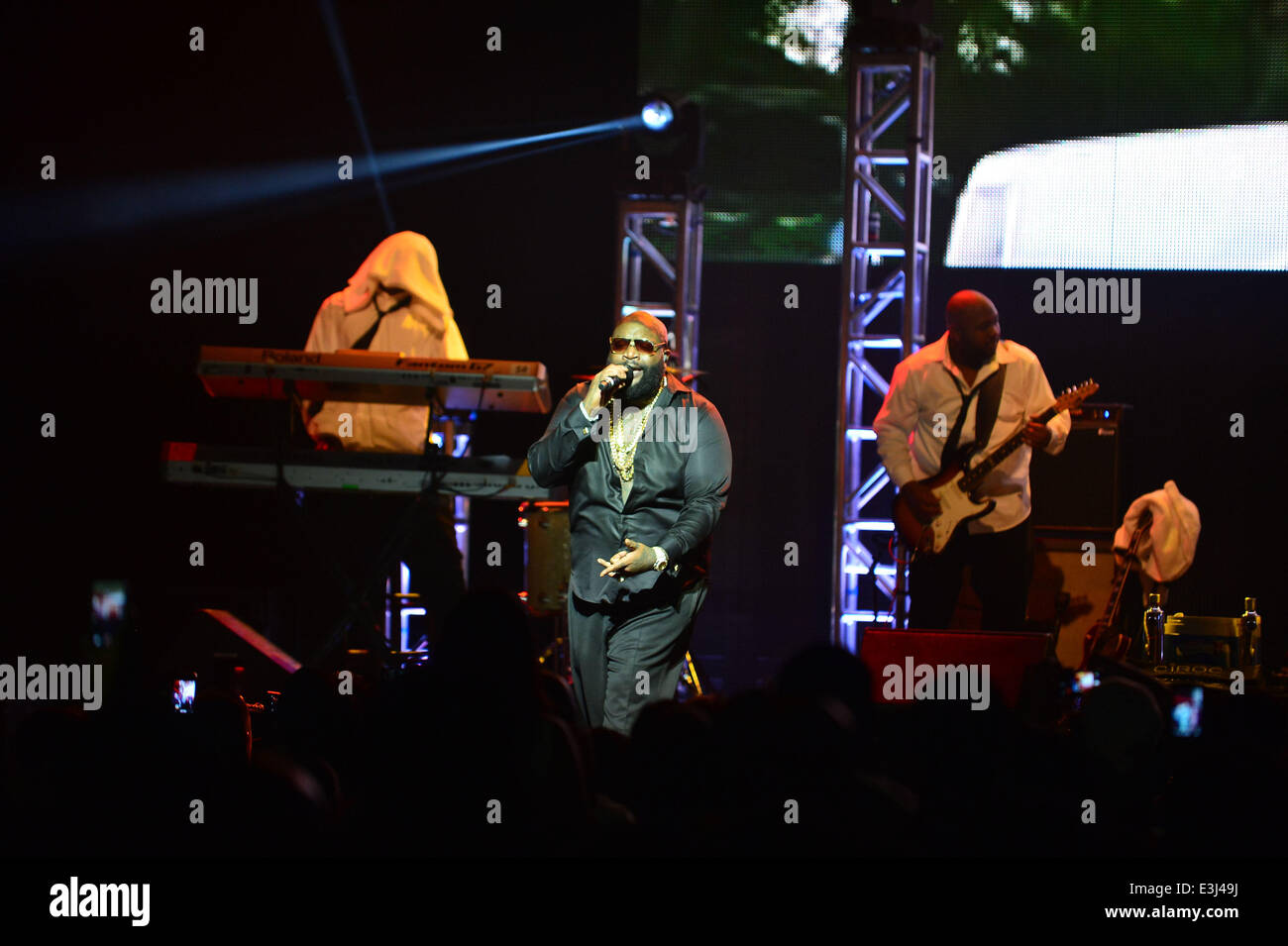 Rick Ross performing in concert at the James L. Knight International ...