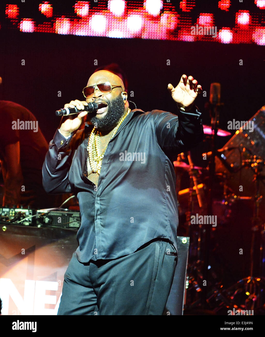 Rick Ross performing in concert at the James L. Knight International ...