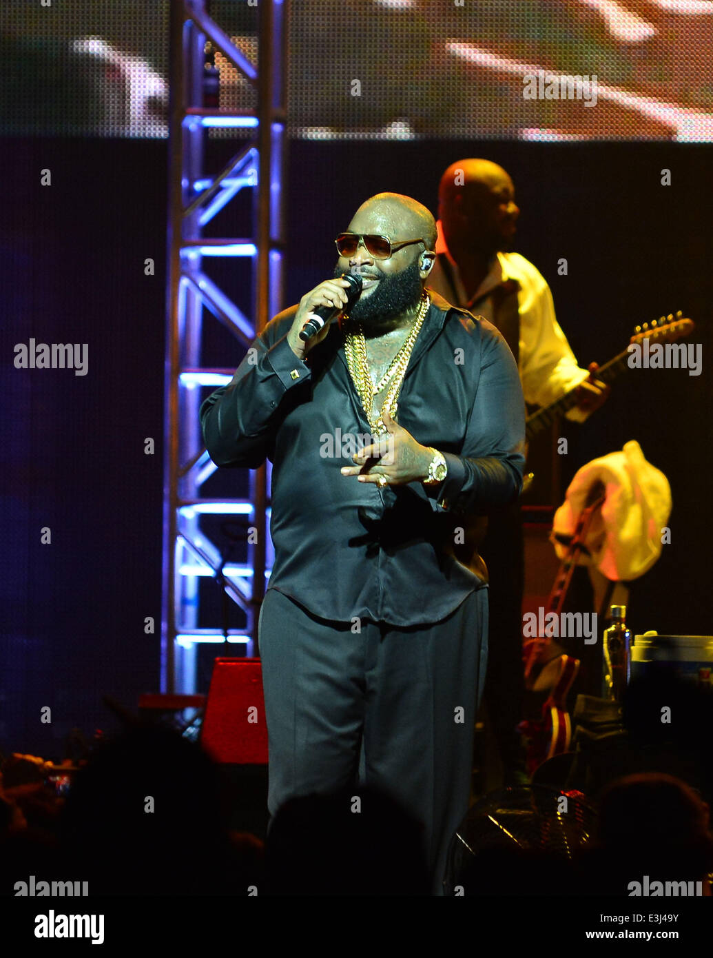 Rick Ross performing in concert at the James L. Knight International ...