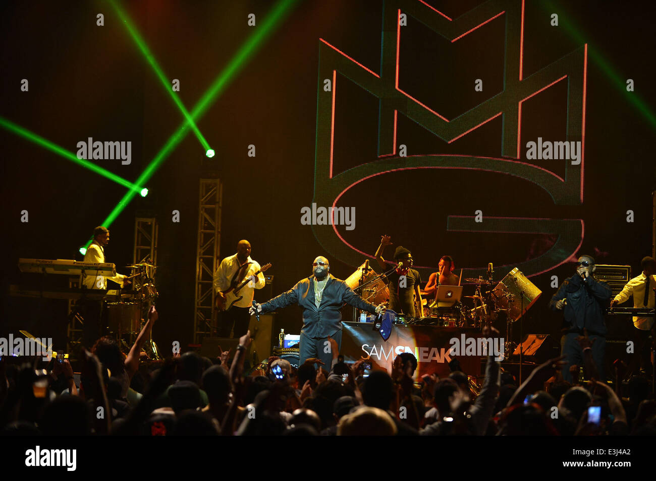 Rick Ross performing in concert at the James L. Knight International ...