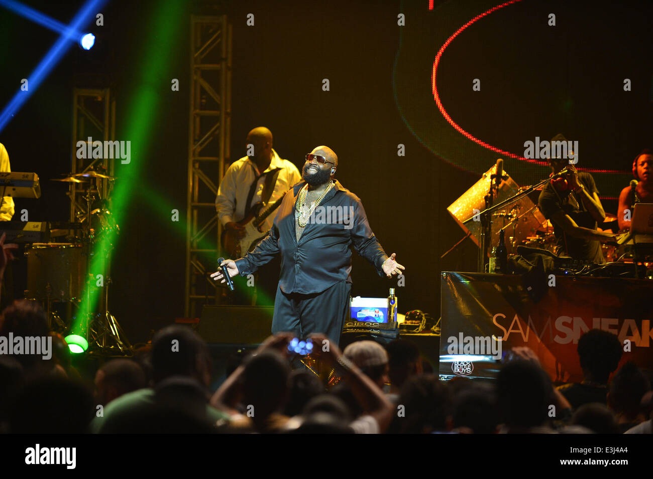 Rick Ross performing in concert at the James L. Knight International ...