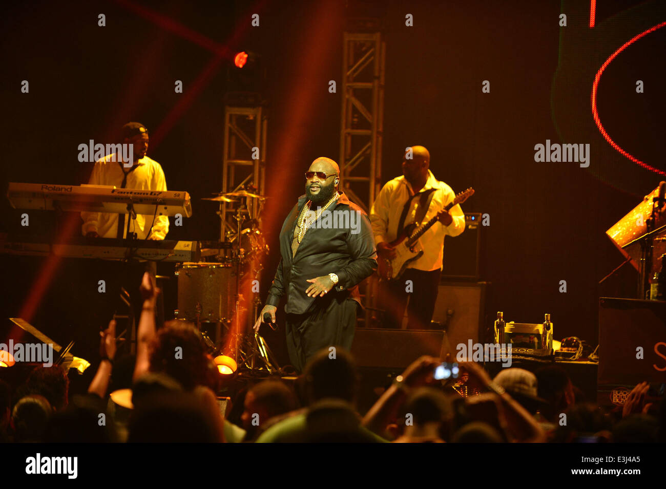 Rick Ross performing in concert at the James L. Knight International ...