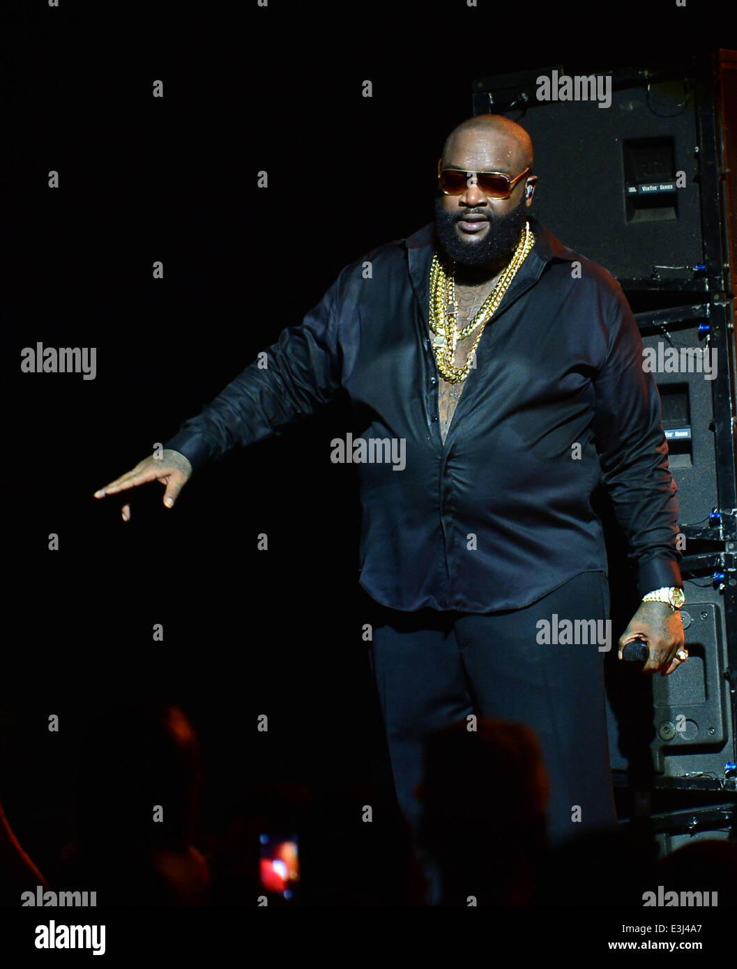 Rick Ross performing in concert at the James L. Knight International ...