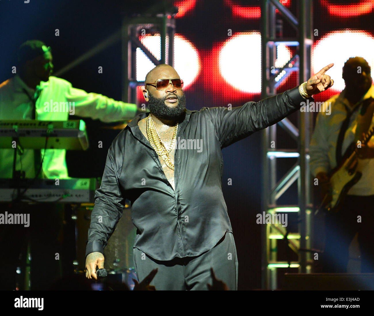 Rick Ross performing in concert at the James L. Knight International ...
