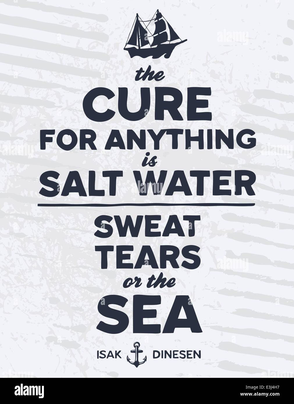 Vintage style nautical text and ship inspirational design Stock Vector ...