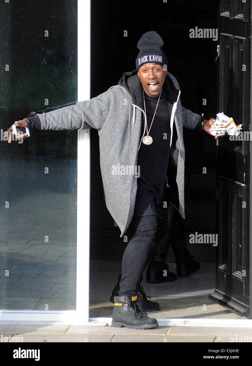 X Factor contestants Rough Copy pictured arriving at the X Factor house ...