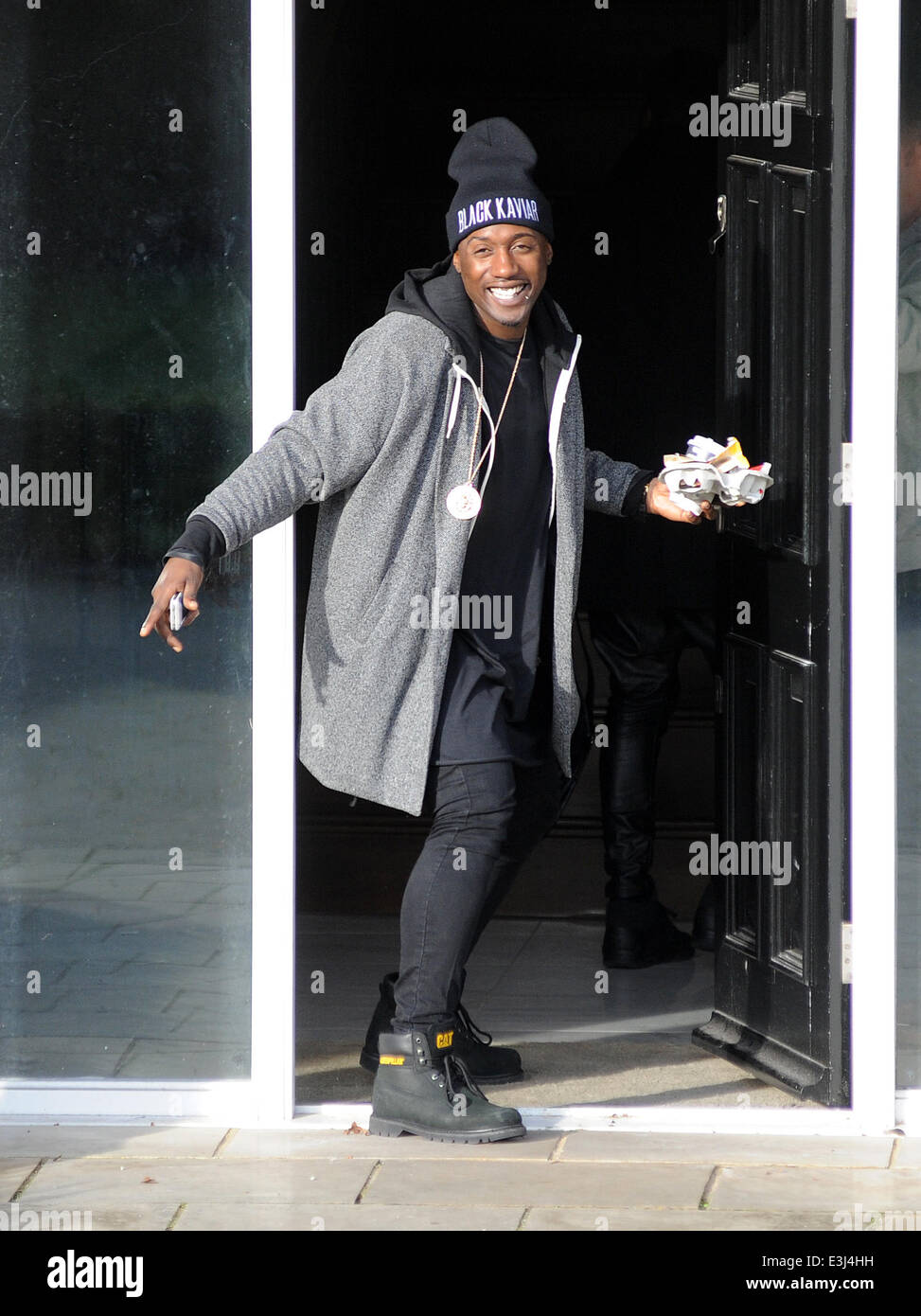 X Factor contestants Rough Copy pictured arriving at the X Factor house ...