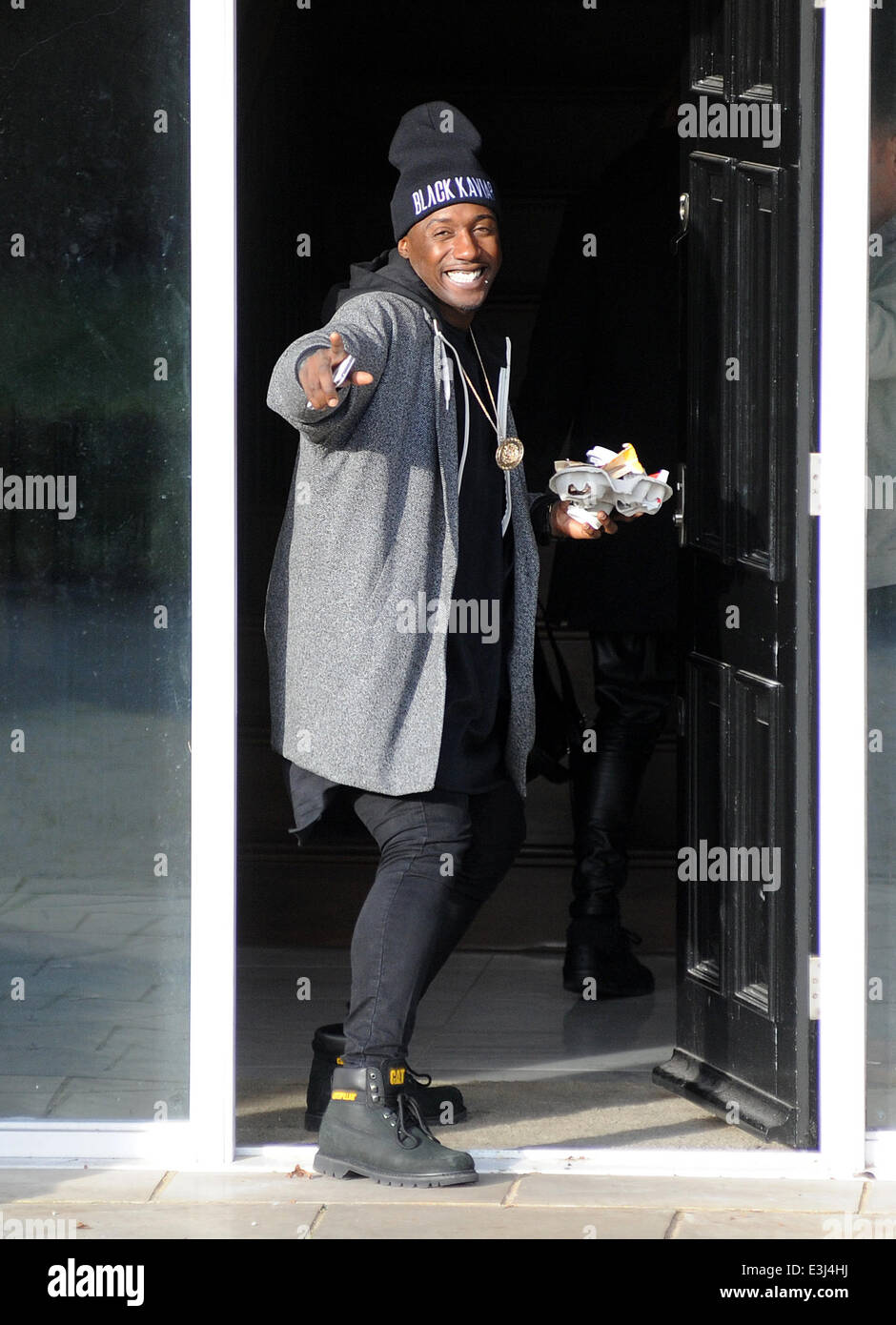 X Factor contestants Rough Copy pictured arriving at the X Factor house ...