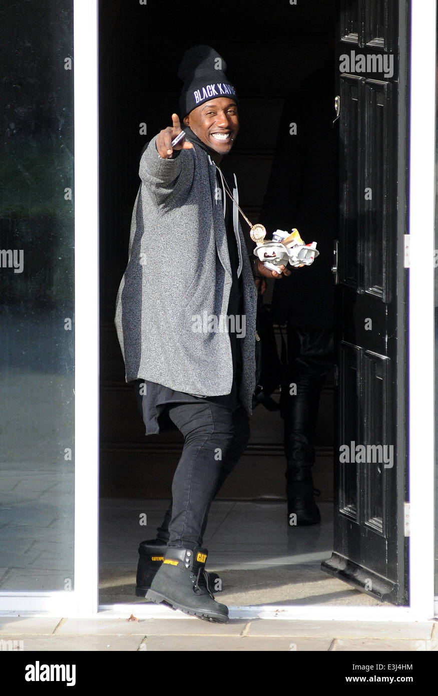 X Factor contestants Rough Copy pictured arriving at the X Factor house ...