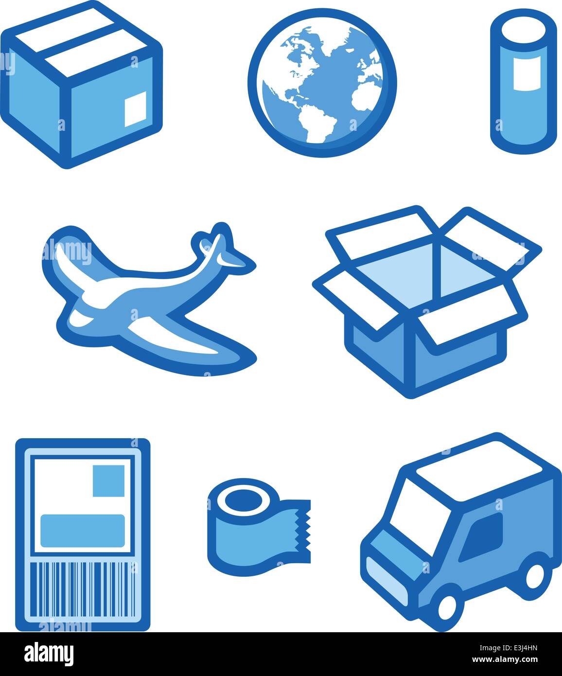 Simple shipping and transit icon set Stock Vector Image & Art - Alamy