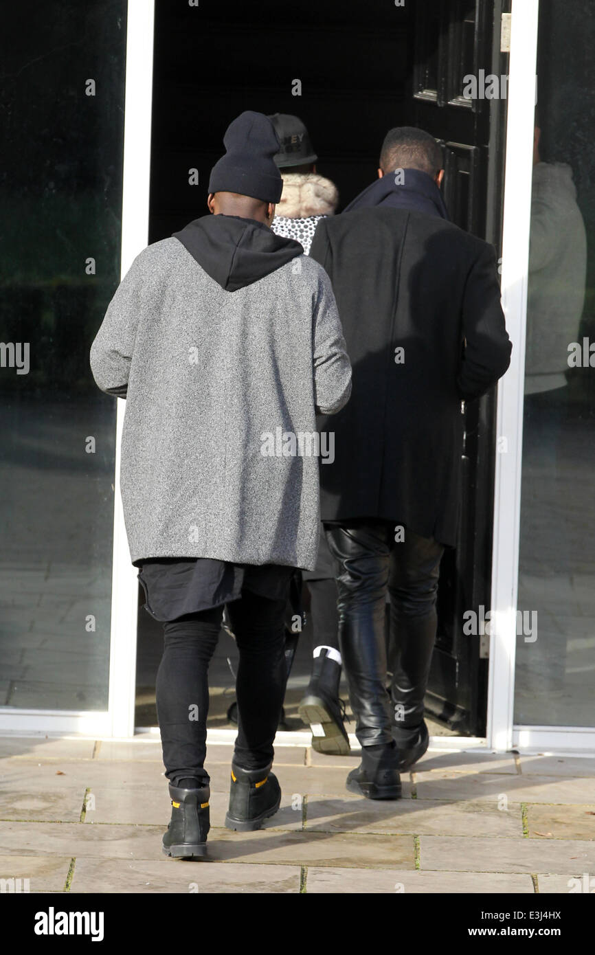 X Factor contestants Rough Copy pictured arriving at the X Factor house ...