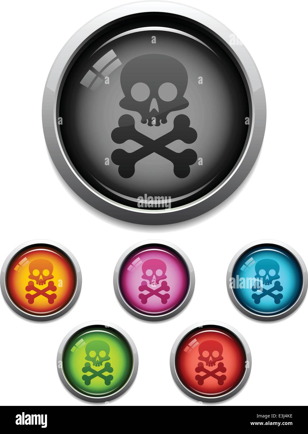 Skull in web Stock Vector Images - Alamy