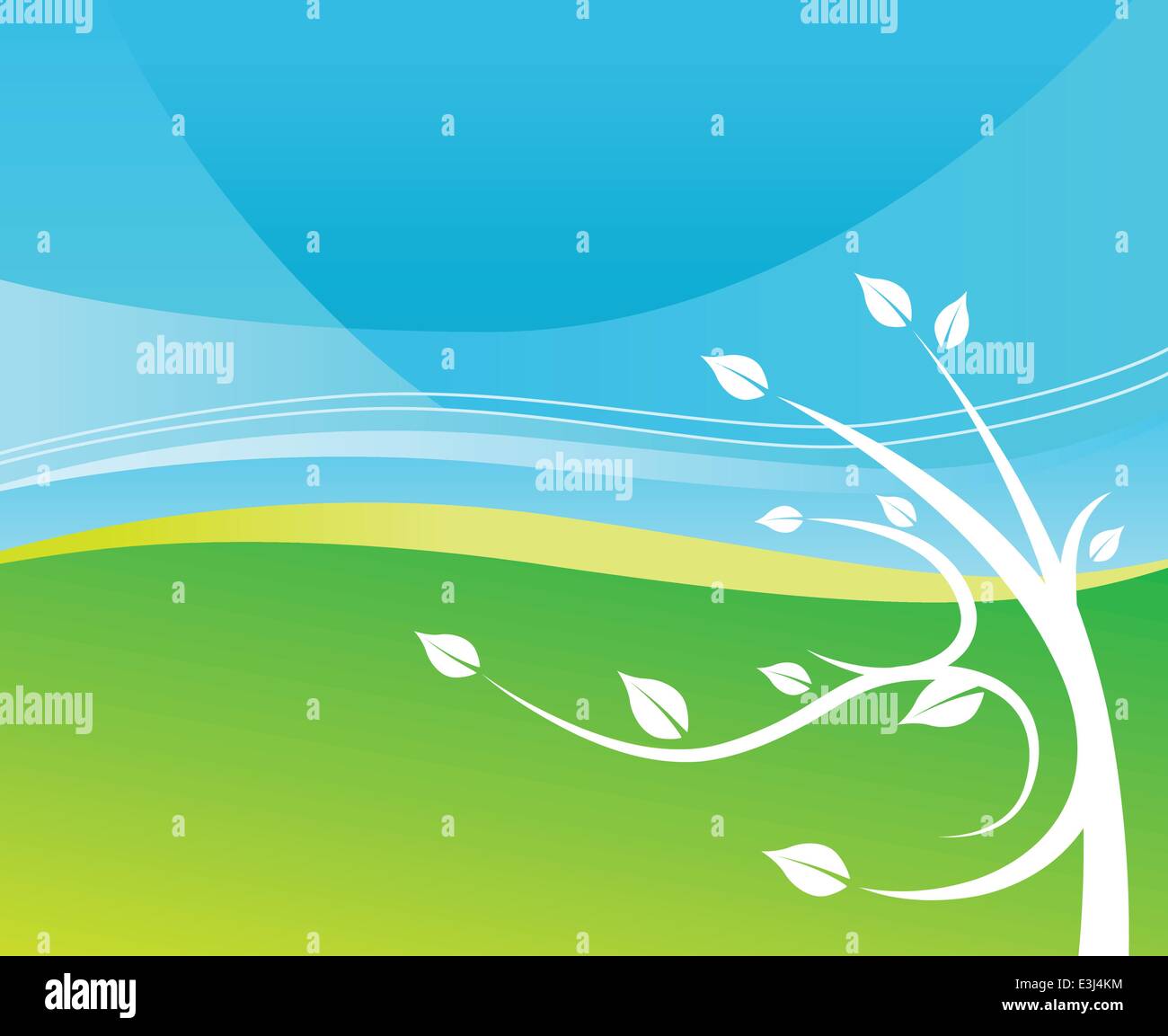 Abstract sky and grass earth floral background design Stock Vector ...