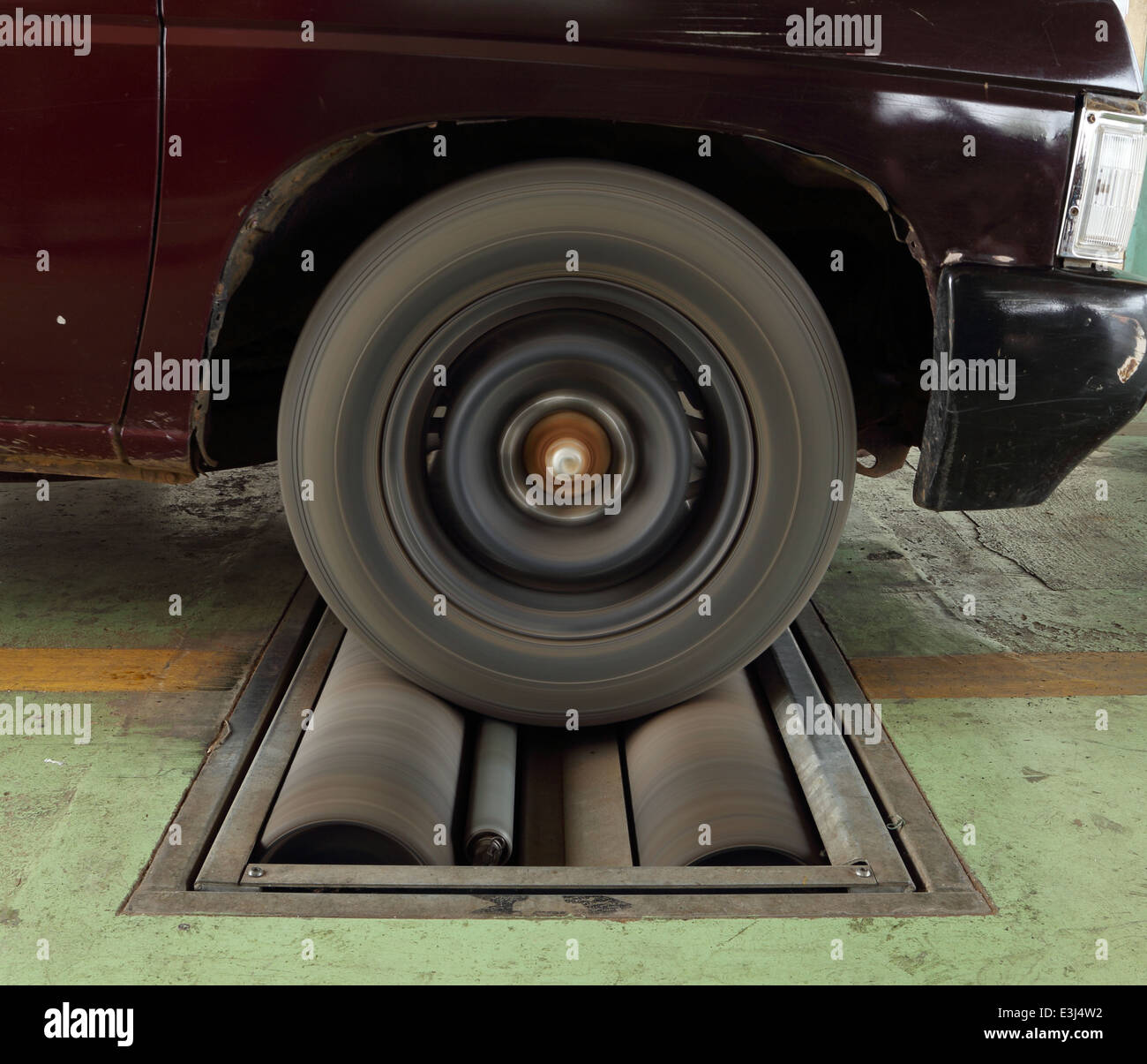brake testing system of the old car Stock Photo - Alamy