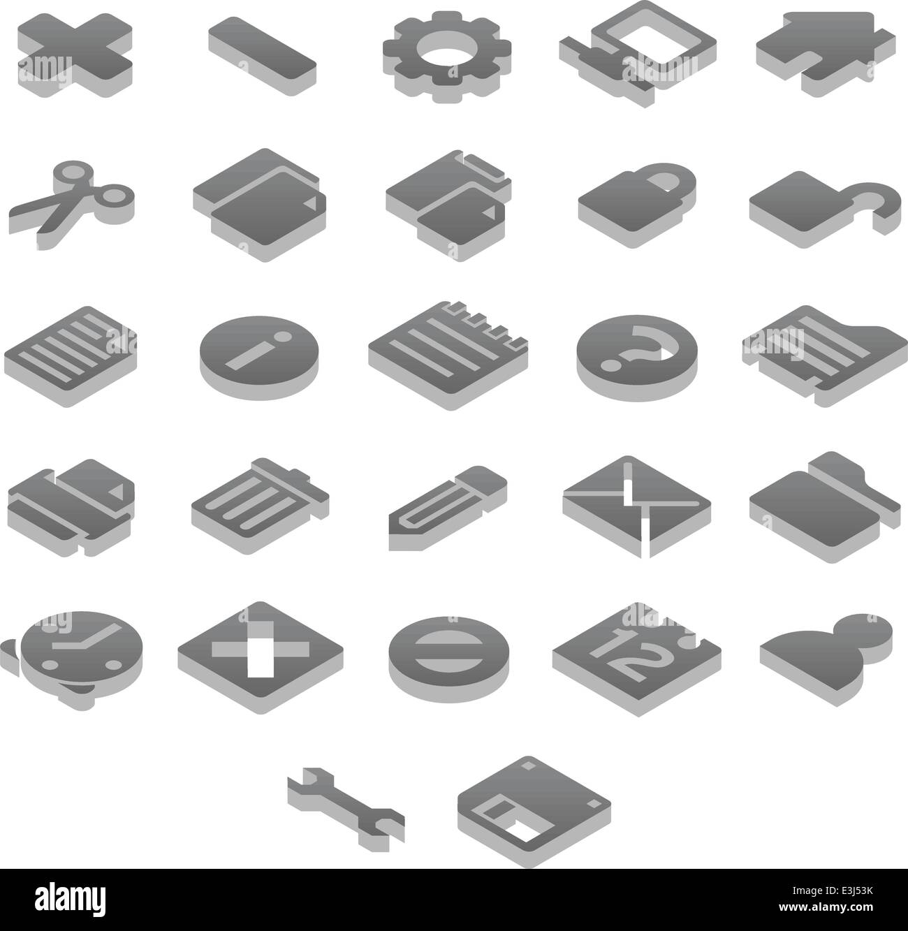 Set 1 of 2 titanium icon sets Stock Vector Image & Art - Alamy