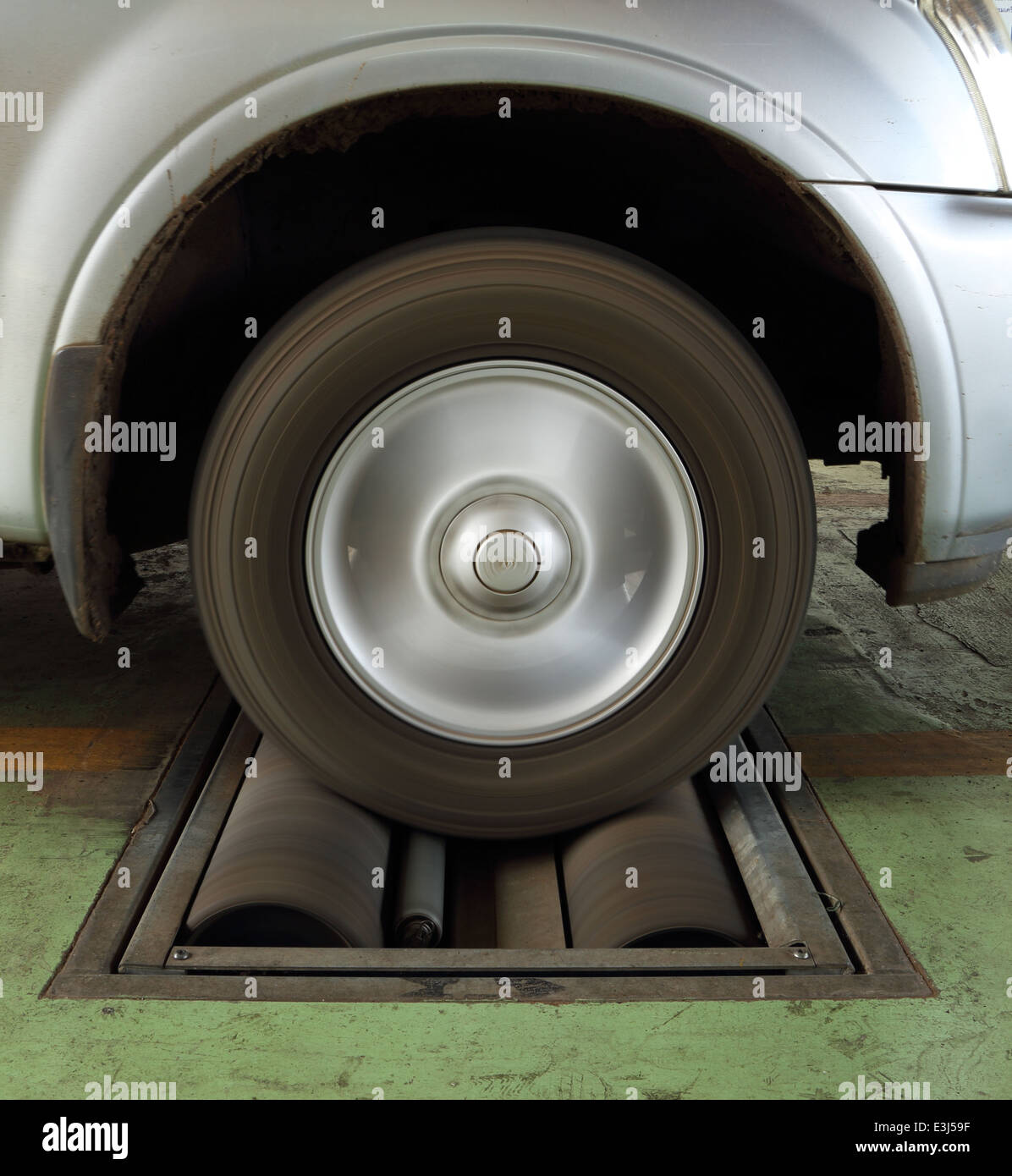 brake testing system of a car Stock Photo - Alamy