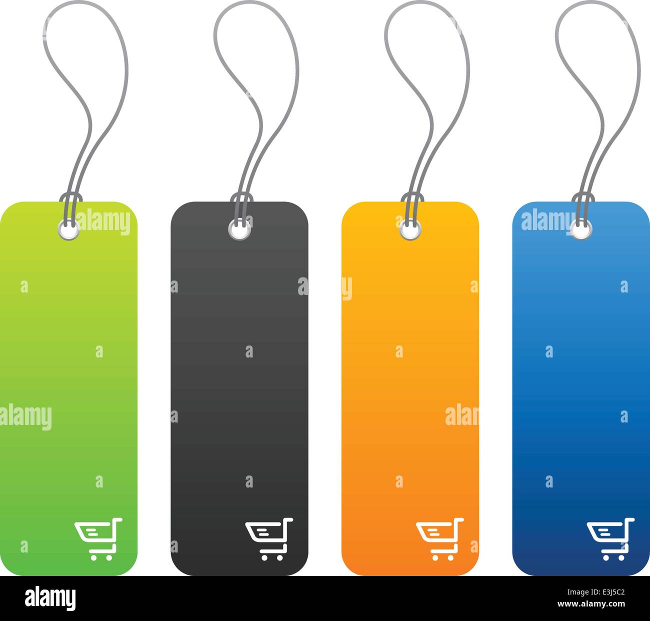 Set of 4 shopping price tags with tie strings Stock Vector Image & Art ...