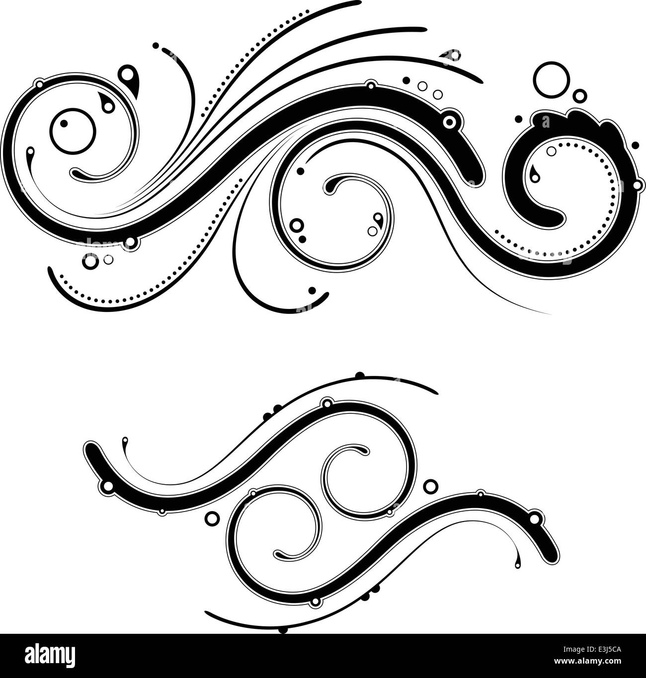 Black abstract vine and stem floral designs Stock Vector Image & Art ...