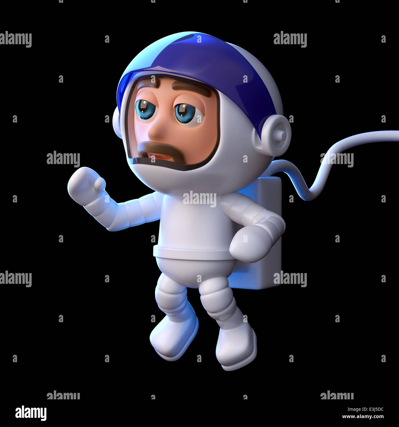3d render of a spaceman floating in space Stock Photo - Alamy