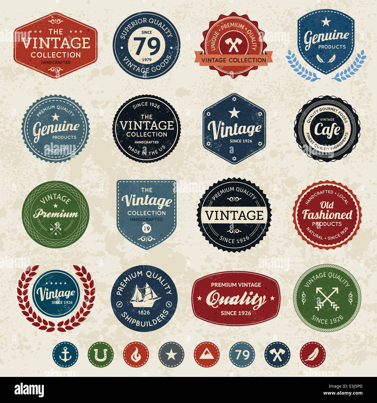 Vintage labels vector vectors Stock Vector Images - Alamy