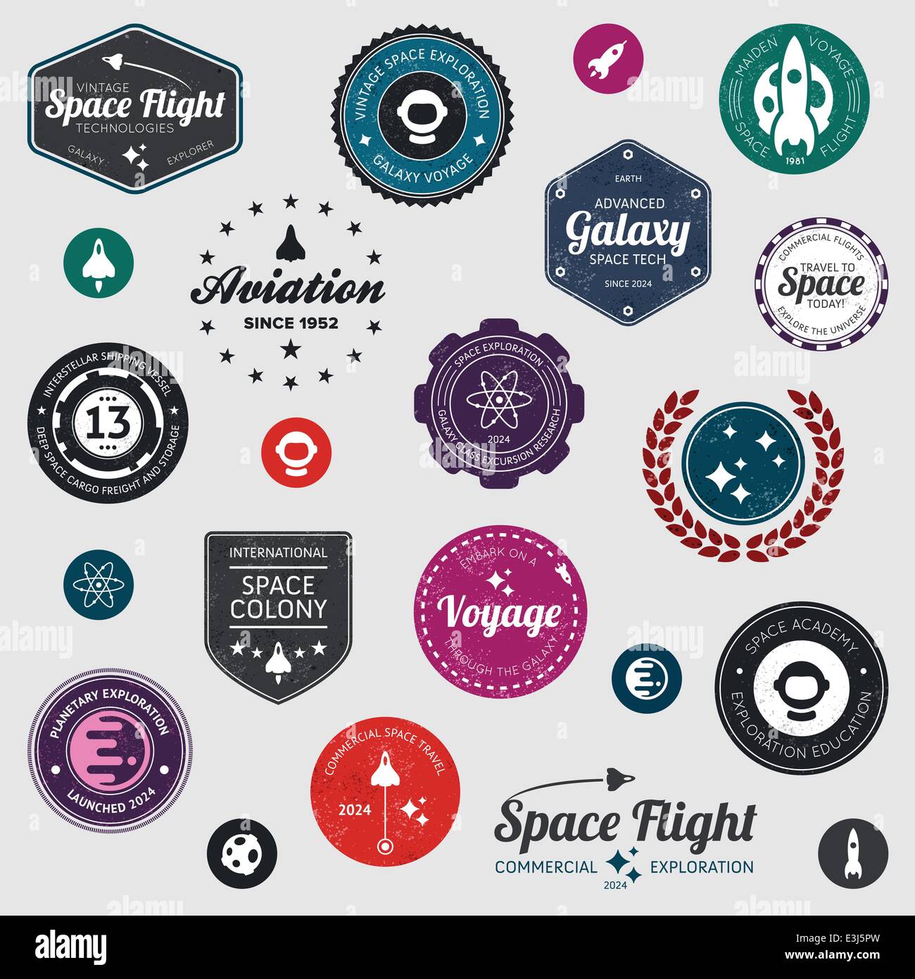 Space badges hi-res stock photography and images - Alamy