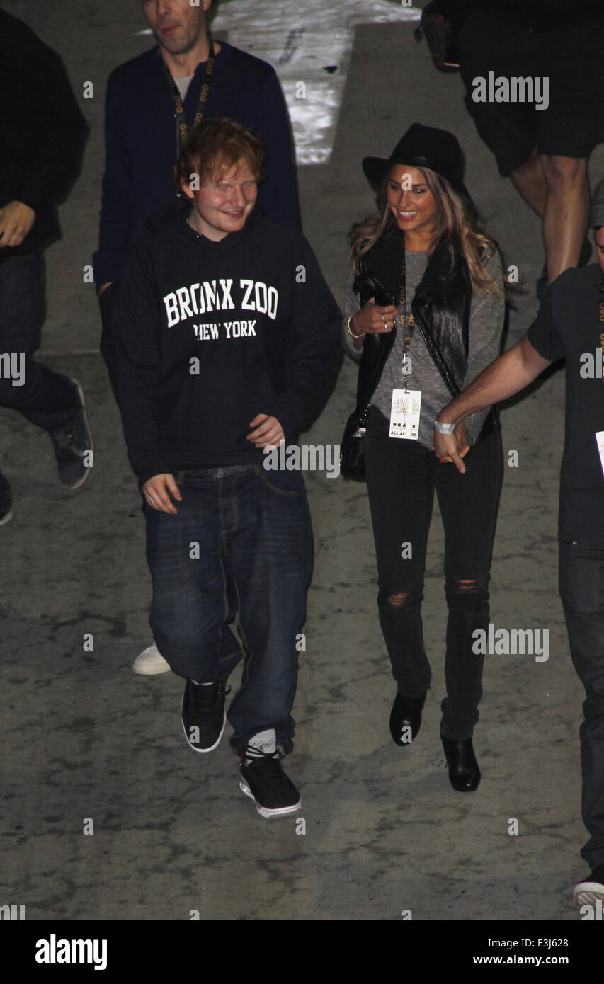 Celebrities arrive for a concert with rapper Drake Featuring: Ed ...