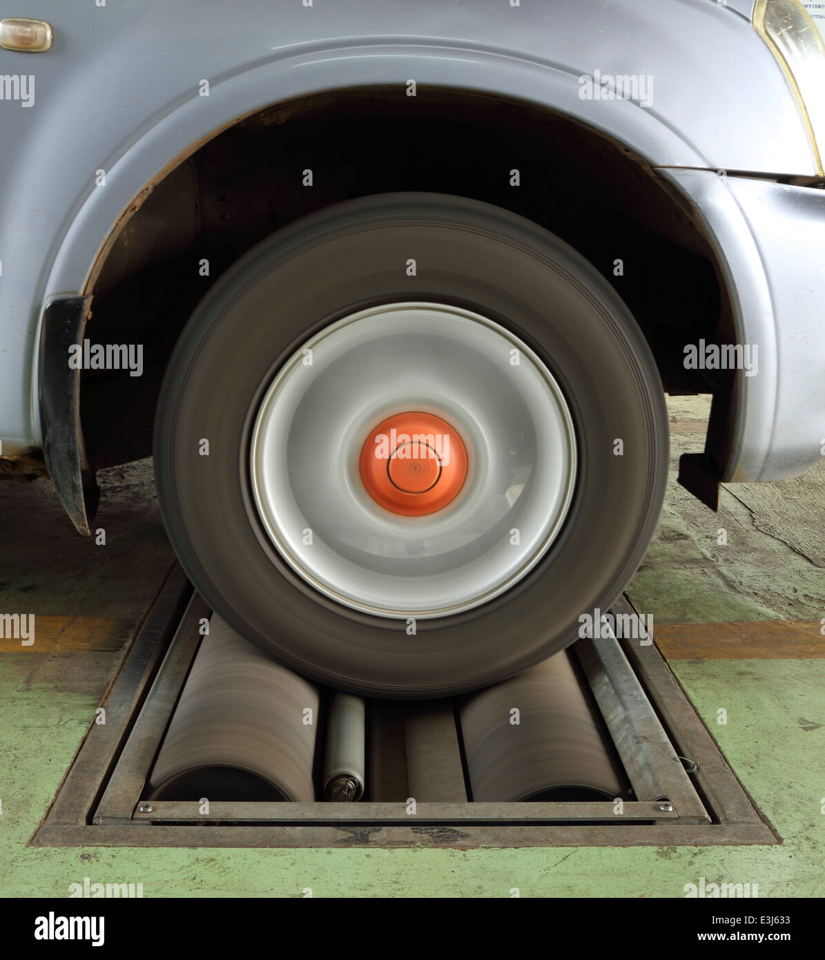 brake testing system of a car (front wheel Stock Photo - Alamy