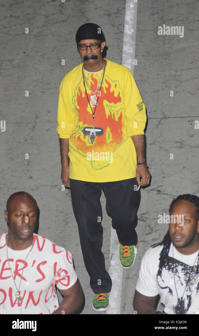 Celebrities arrive for a concert with rapper Drake Featuring: Dennis ...