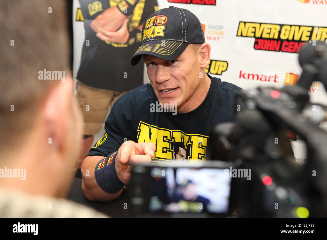 Kmart welcomes wwe superstar john hi-res stock photography and images ...