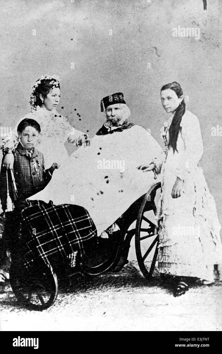 Giuseppe Garibaldi with his family in Caprera Stock Photo - Alamy