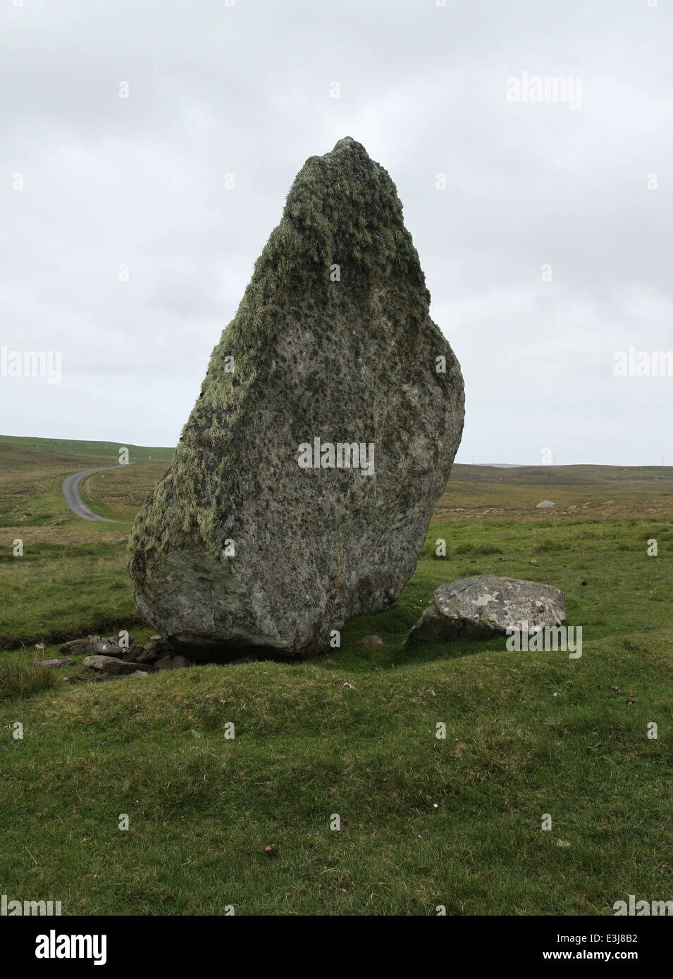 Loch of Bordastubble Standing stone Unst Shetland Scotland June 2014 ...