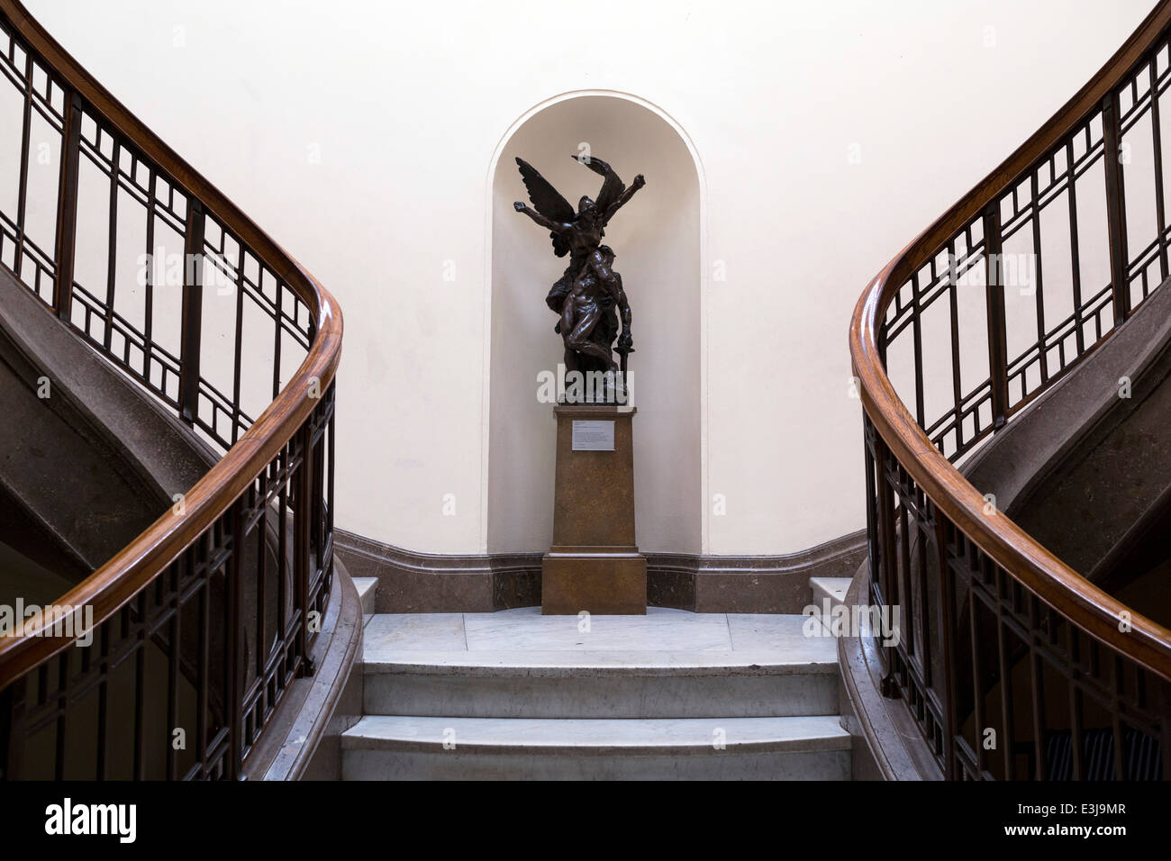 Interior stairs at Scottish National Gallery in Edinburgh, Scotland ...