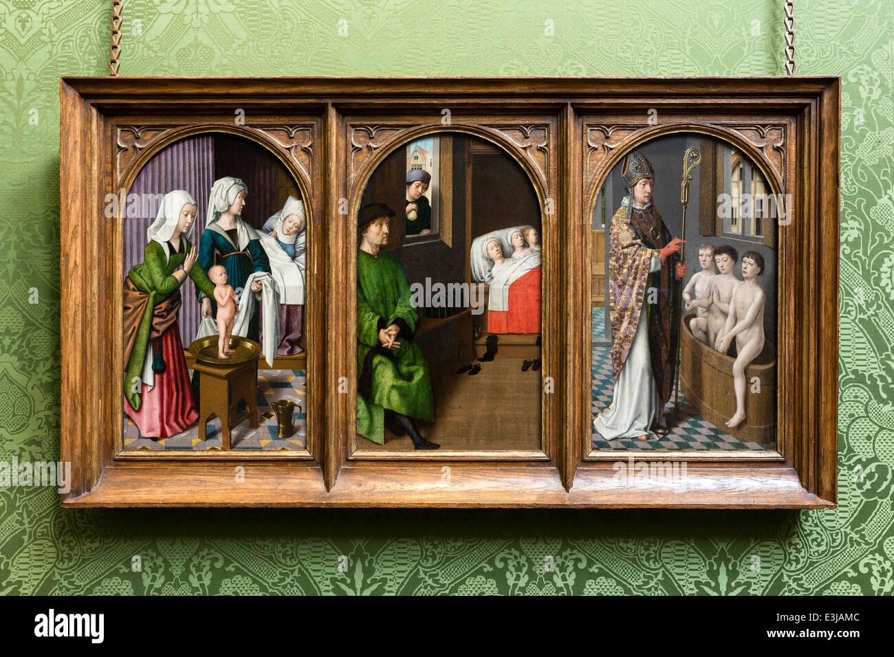 Triptych with the Descent from the Cross about 1520 - 1525 Stock Photo ...