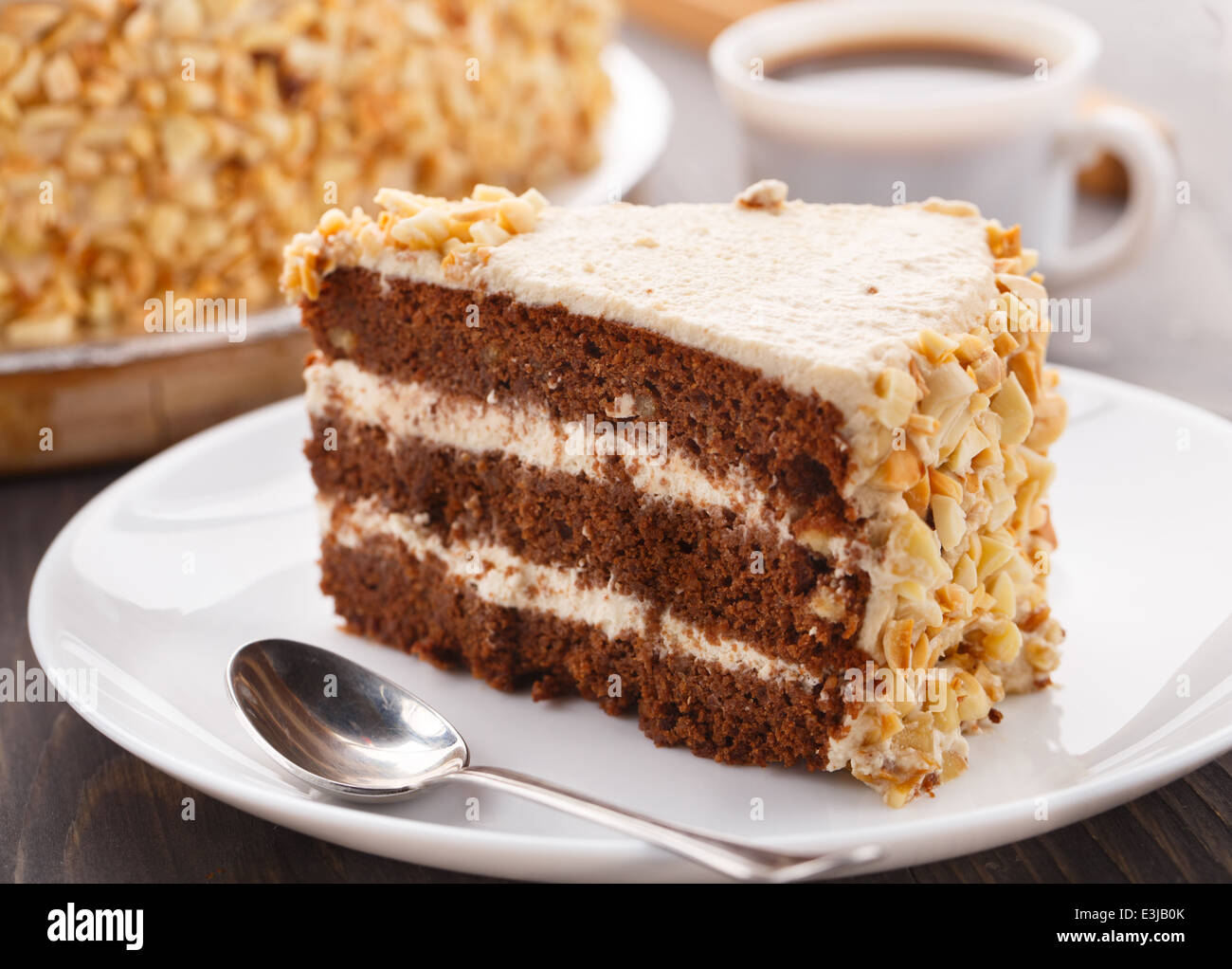Moco cake with almond Stock Photo - Alamy