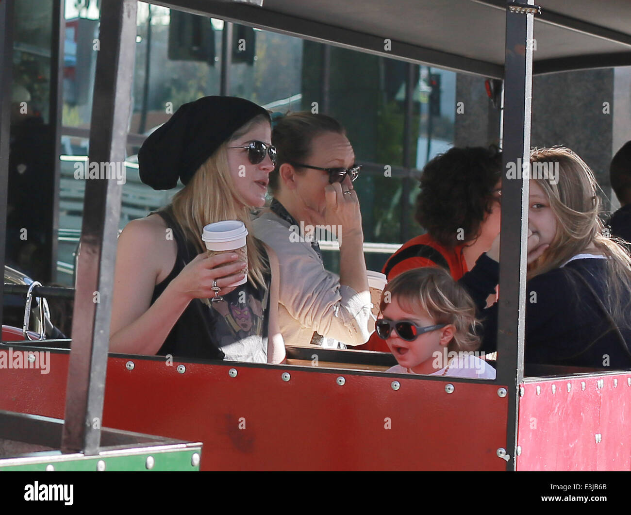 A blonde Selma Blair and her son Arthur Bleick seen at Laurel Canyon ...