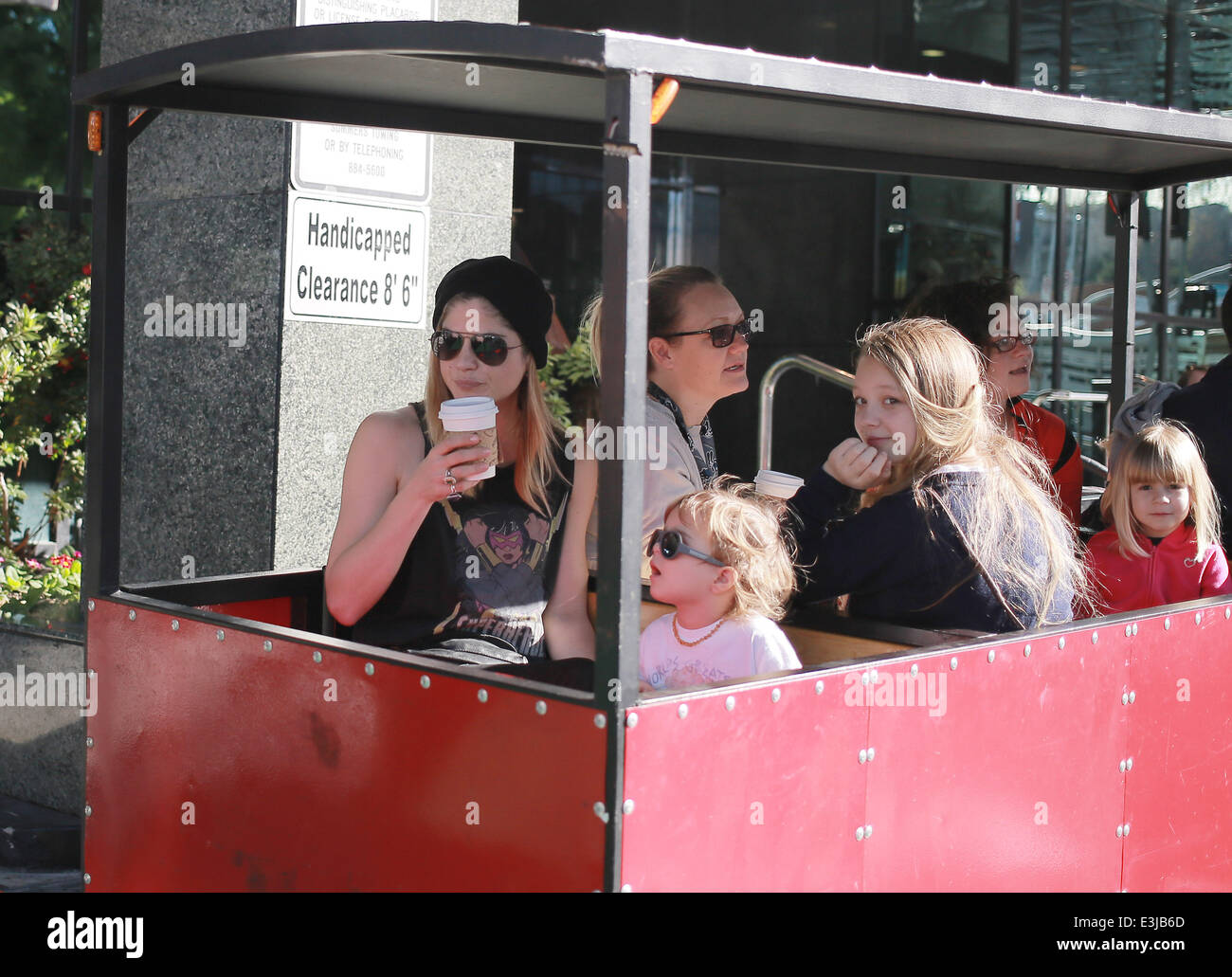 A blonde Selma Blair and her son Arthur Bleick seen at Laurel Canyon ...