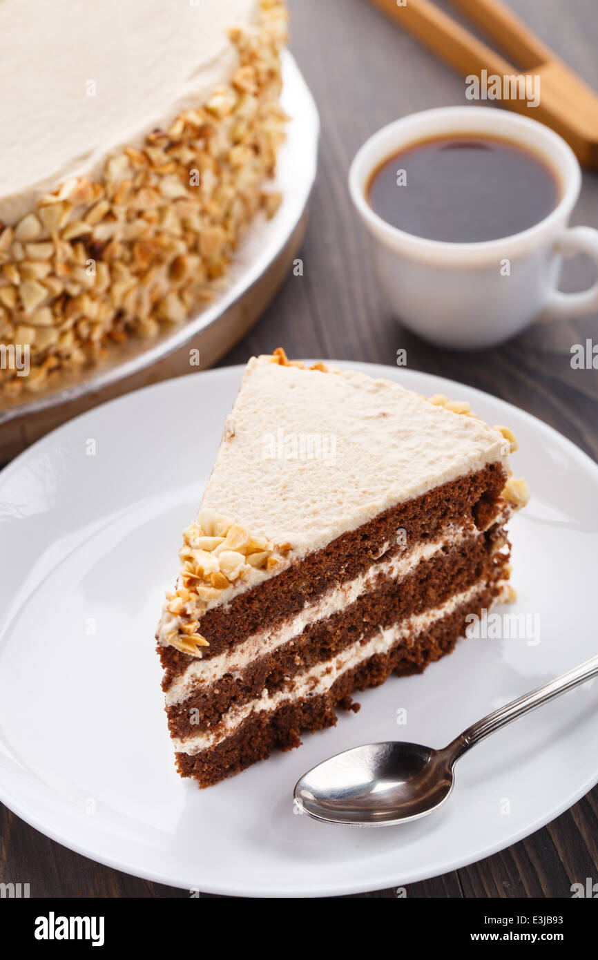 Moco cake with almond Stock Photo - Alamy