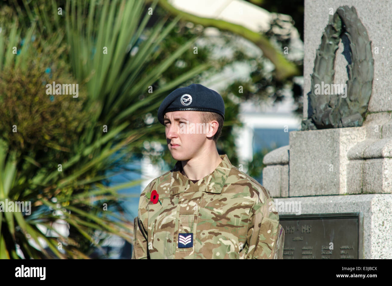 British soldier standing to attention hi-res stock photography and ...