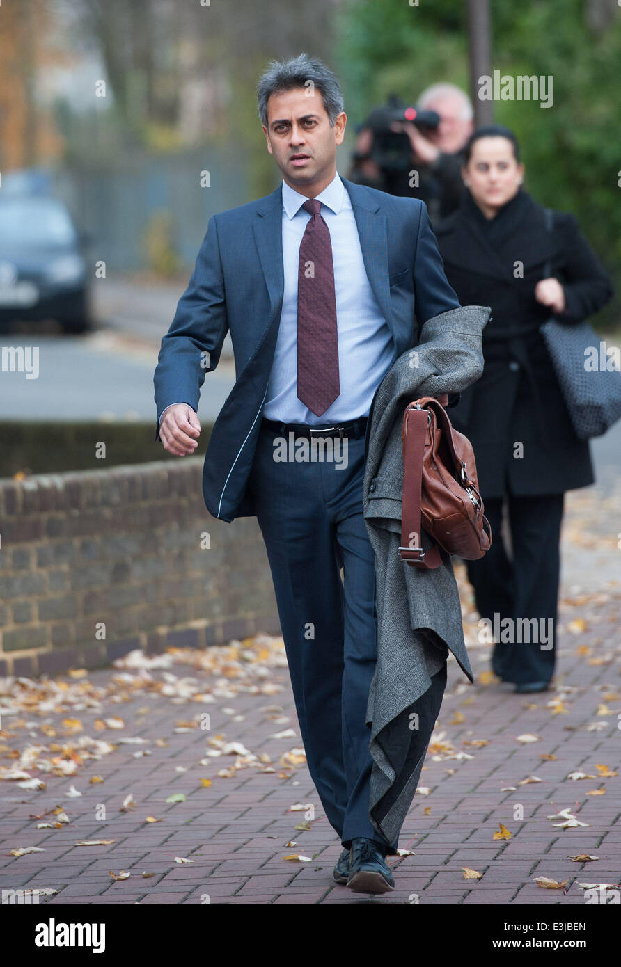 Finance director Rahul Gajjar arrives at Isleworth Crown Court to give ...