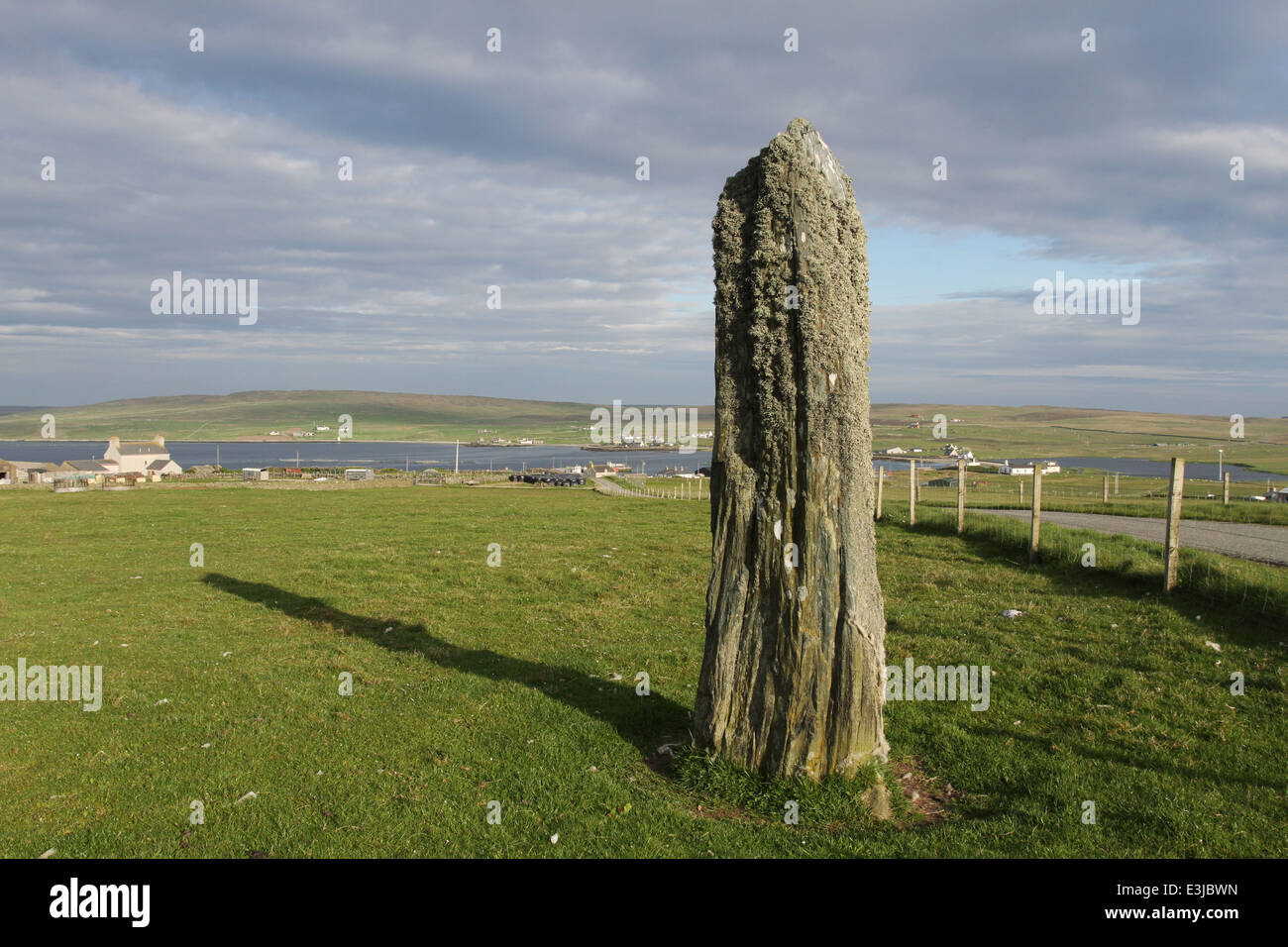 Uyea Breck Standing stone Unst Shetland Scotland June 2014 Stock Photo ...