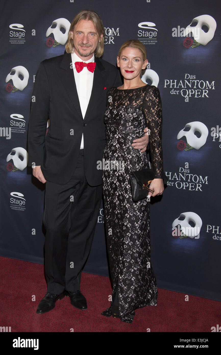 Celebrities attending the premiere of Phantom der Oper at Stage theatre ...