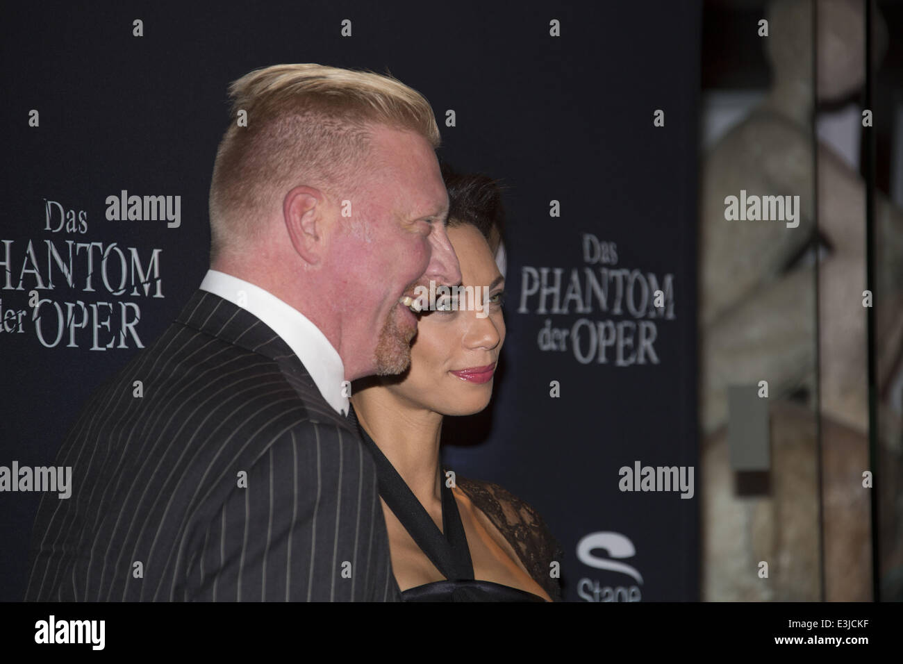 Celebrities attending the premiere of Phantom der Oper at Stage theatre ...