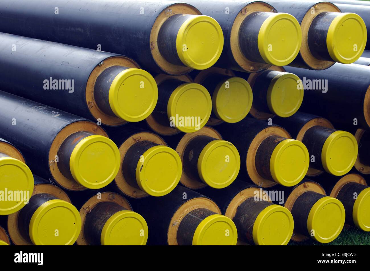 arranged on heap plastic pipes Stock Photo - Alamy