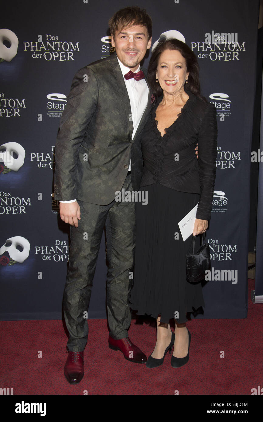Celebrities attending the premiere of Phantom der Oper at Stage theatre ...