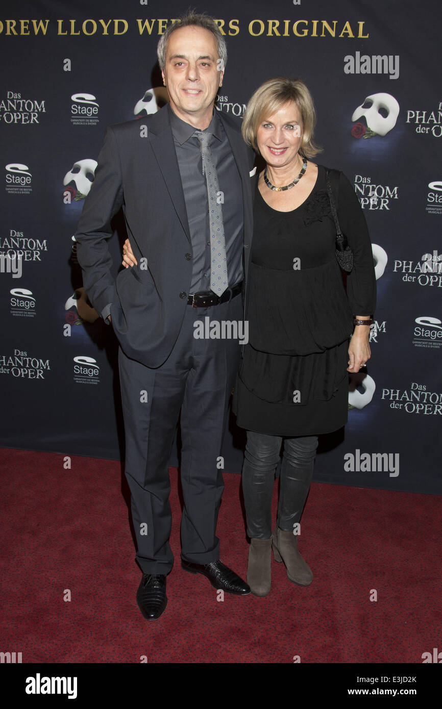 Celebrities attending the premiere of Phantom der Oper at Stage theatre ...