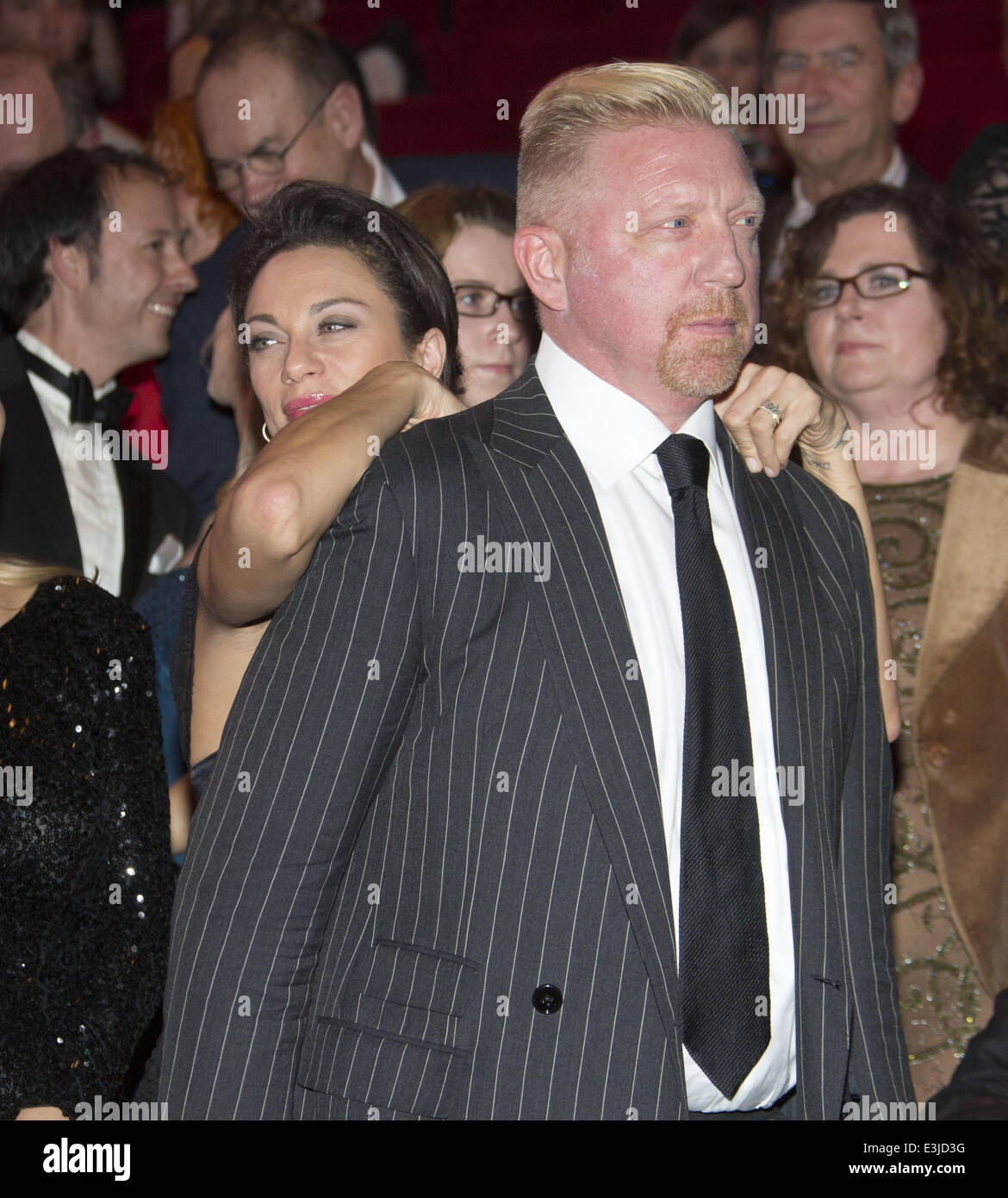 Celebrities attending the premiere of Phantom der Oper at Stage theatre ...