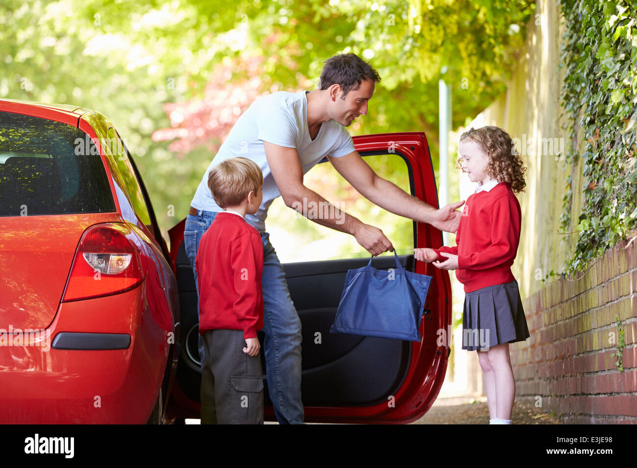 Child car school uniform hi-res stock photography and images - Alamy