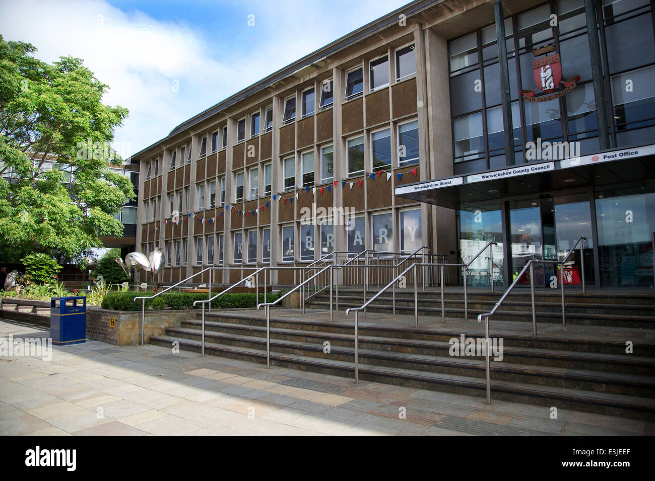 Exterior of Shire Hall, Warwick. Headquarters of Warwickshire County ...