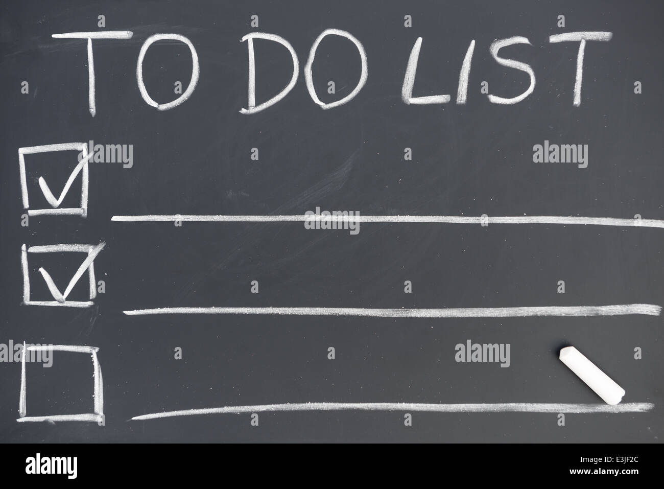 to do list written on chalkboard Stock Photo - Alamy