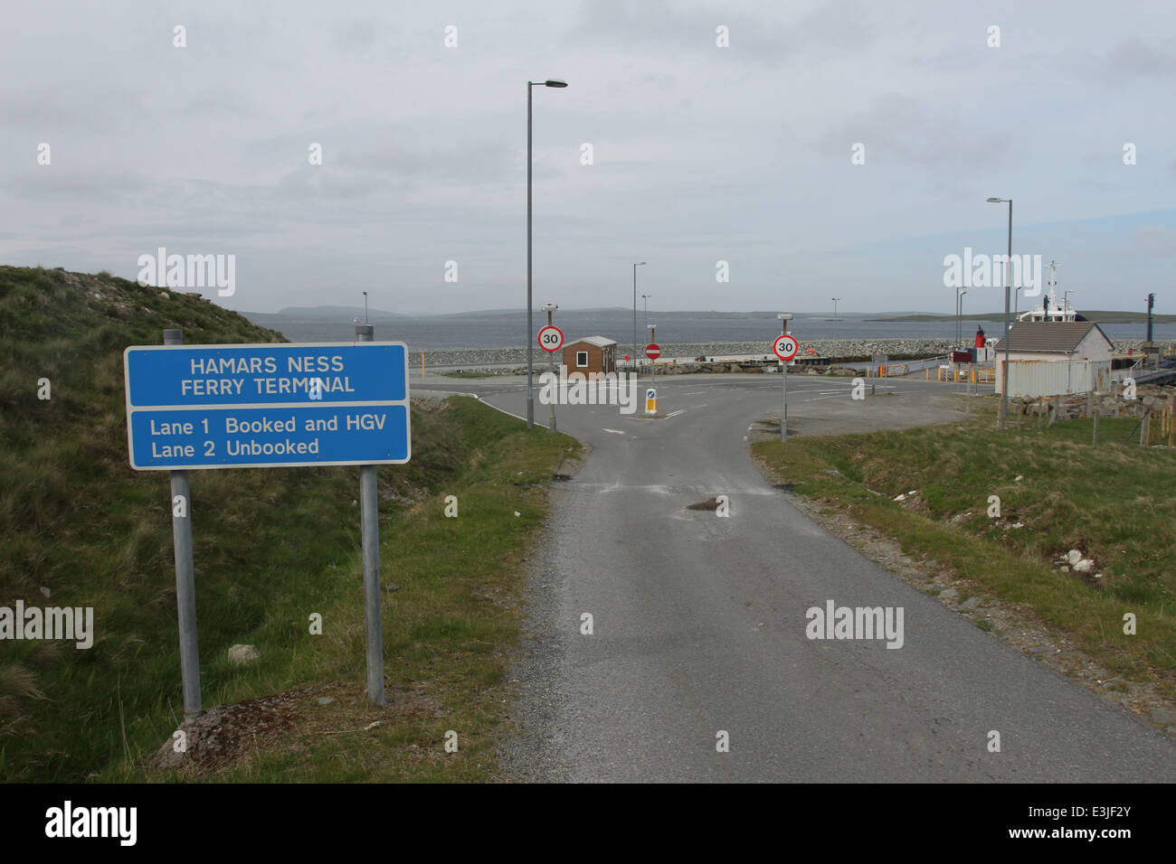 Hamars Ness ferry terminal Fetlar Shetland Scotland June 2014 Stock ...